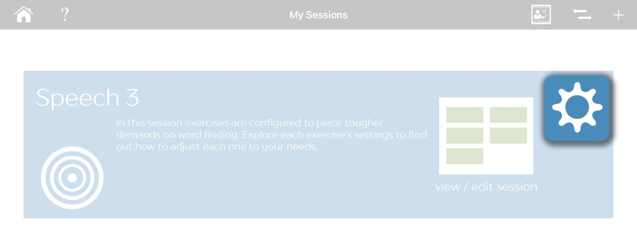 Editing a session card - Cuespeak