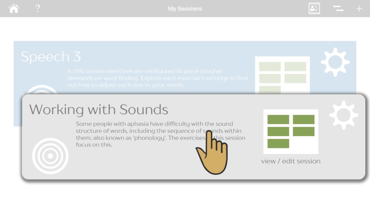 My sessions - Cuespeak