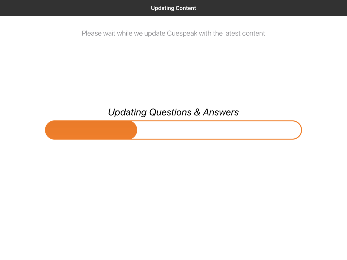 Updating the content - Cuespeak
