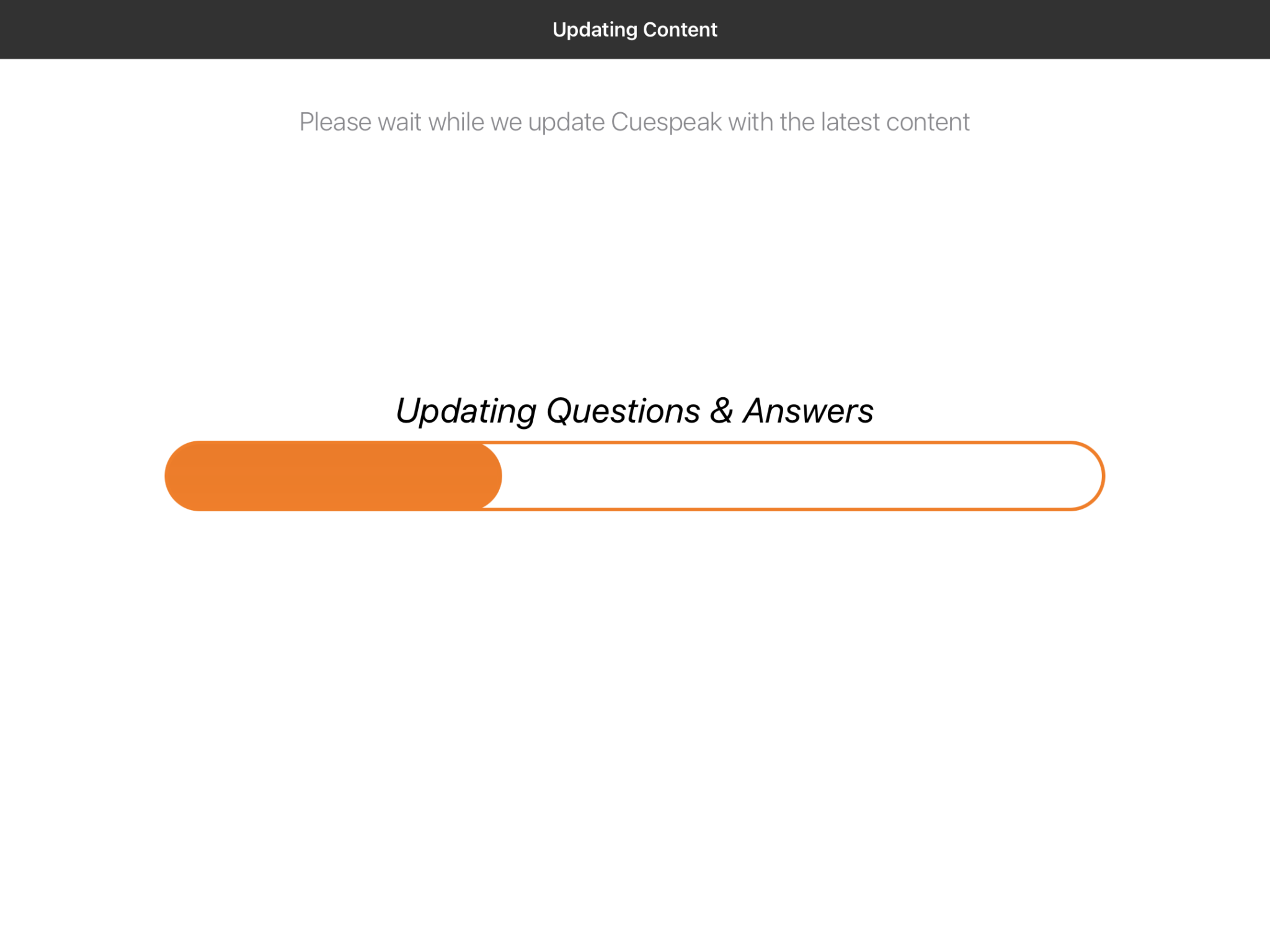 Updating the content - Cuespeak