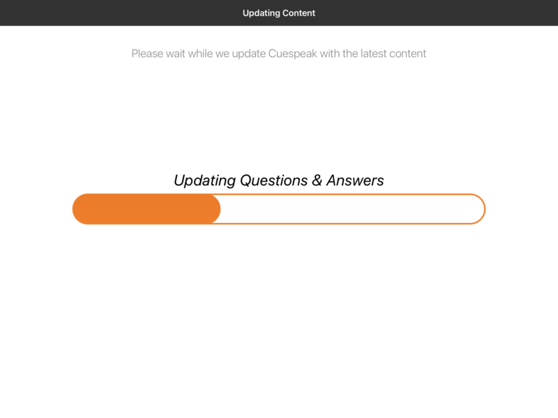 Updating the content - Cuespeak
