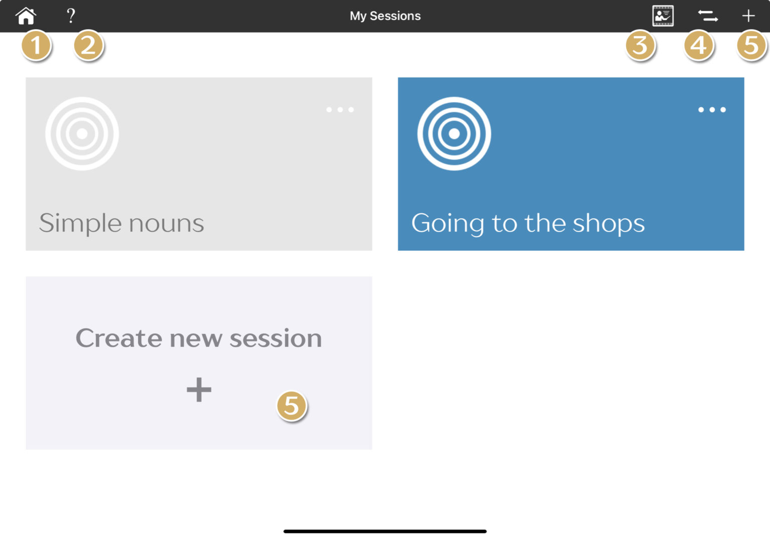 My sessions - Cuespeak